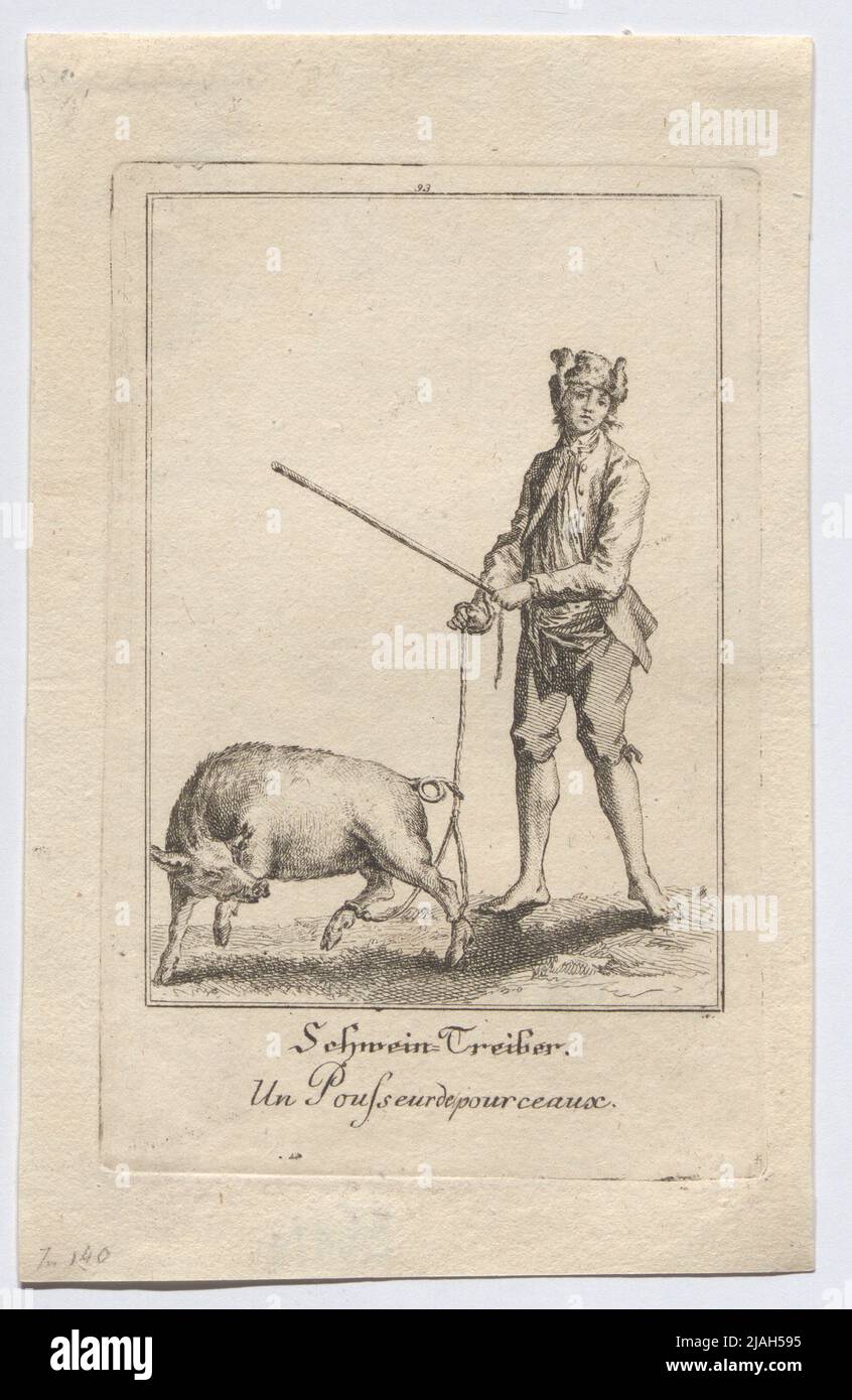 "Images of the common Volks zu Vienna", sheet 93: "Pig driver. Un ...