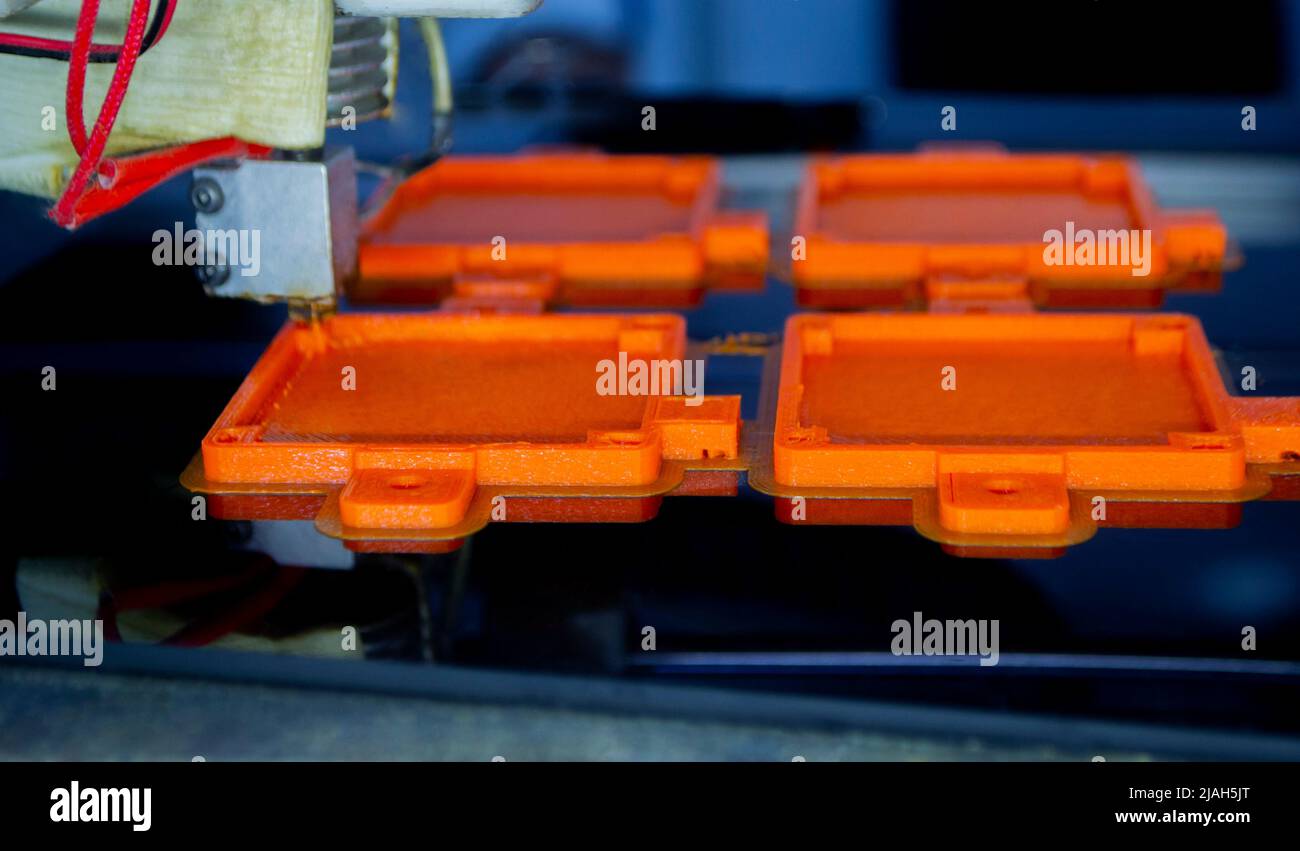 Process printing model on 3d printer. High tech digital printer ...