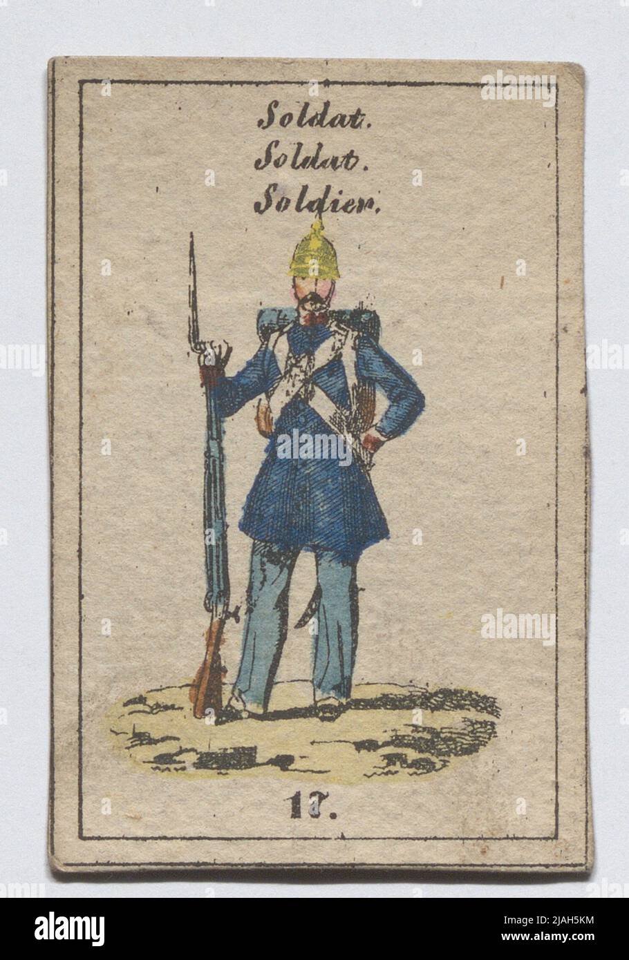 Card game (24 sheets) with professional representations: "Soldier ...