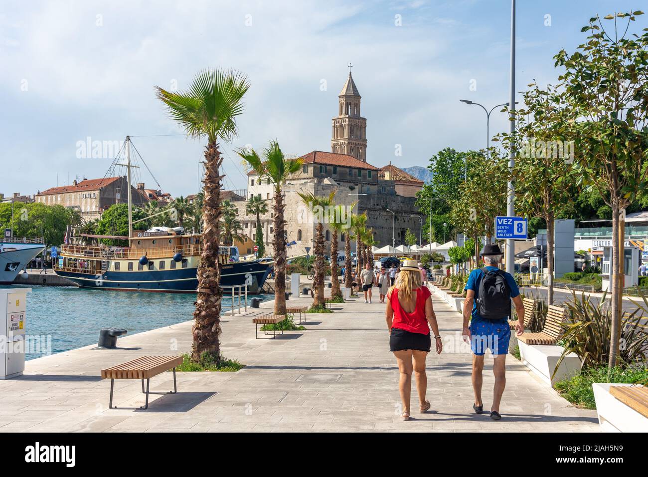 The Riva Waterfront Split Split Dalmatia County Croatia Stock Photo The Riva Waterfront Split Split Dalmatia County Croatia Stock Photo