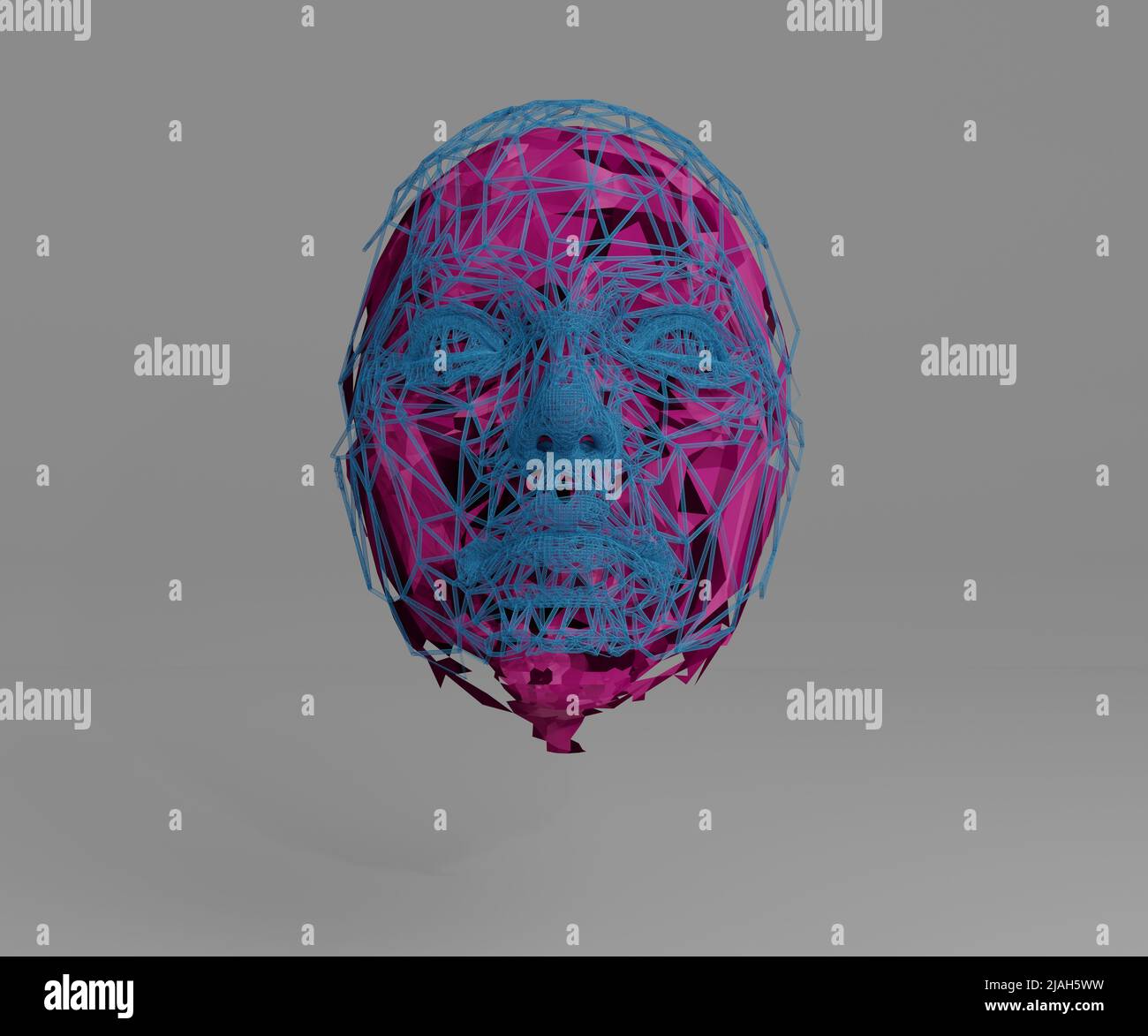 3d cyber virtual head Stock Photo - Alamy