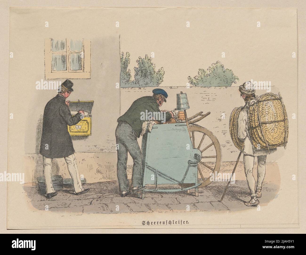 Series "Wiener Pictures": "Scissor grinder Stock Photo - Alamy