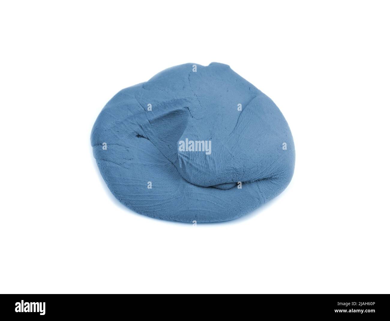 Blue Plasticine ball isolated on the white background Stock Photo - Alamy