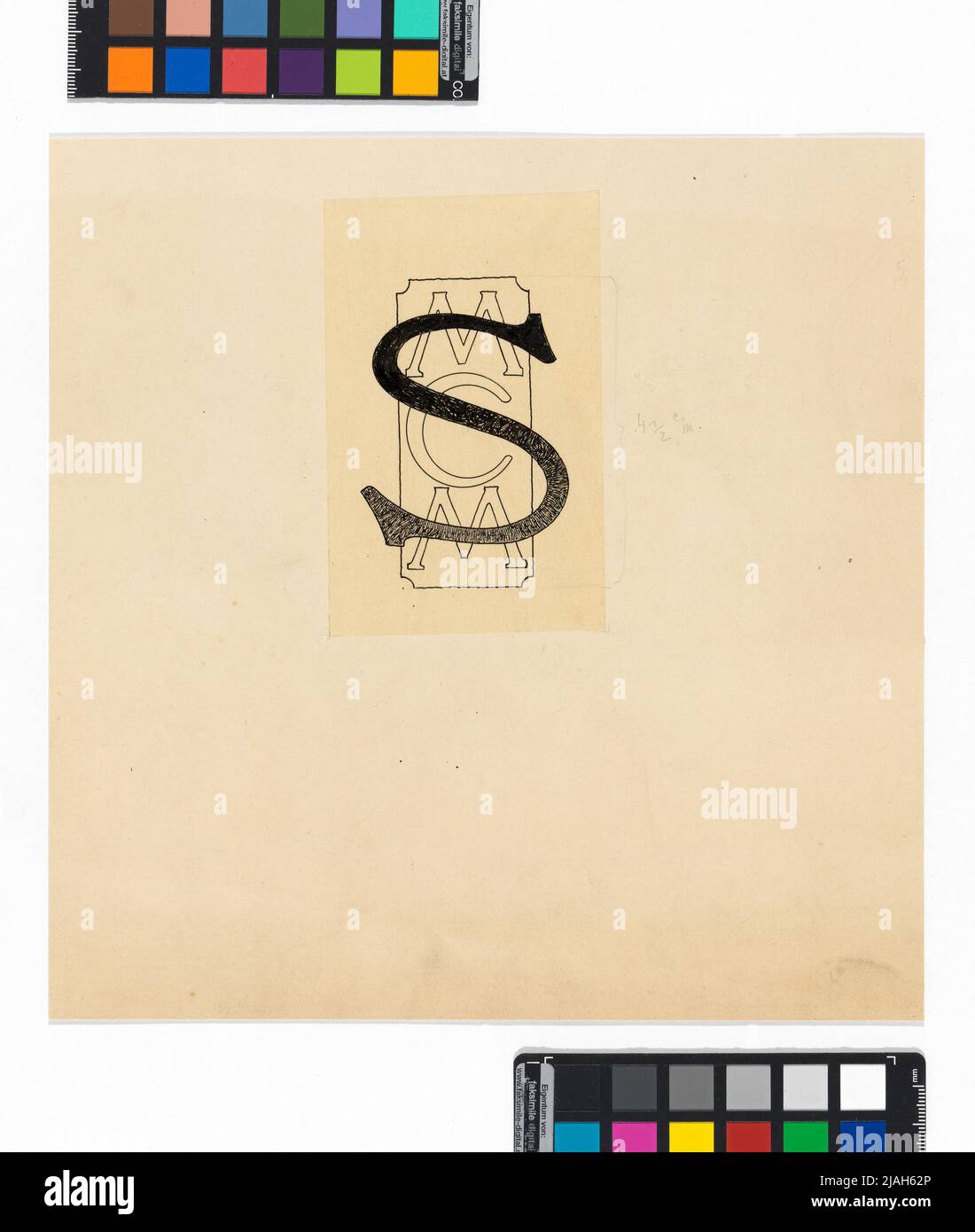 Initial "S" with dating "McM", presentation for the second volume of ...