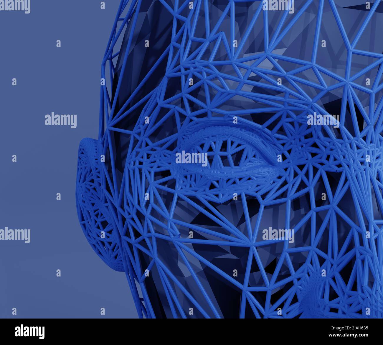 3d cyber virtual head Stock Photo - Alamy