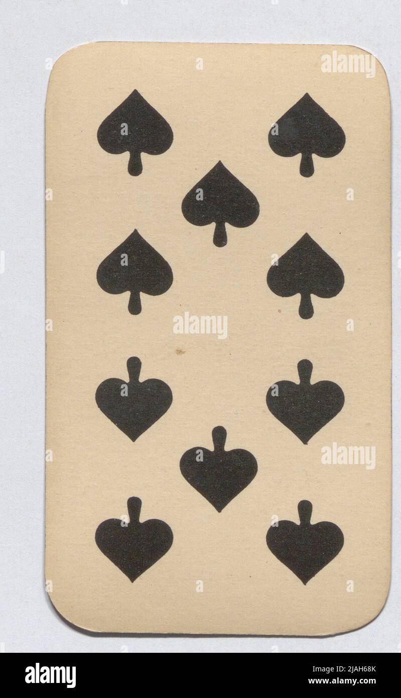 "Gigerl-Tarock": Pik 10 Stock Photo - Alamy