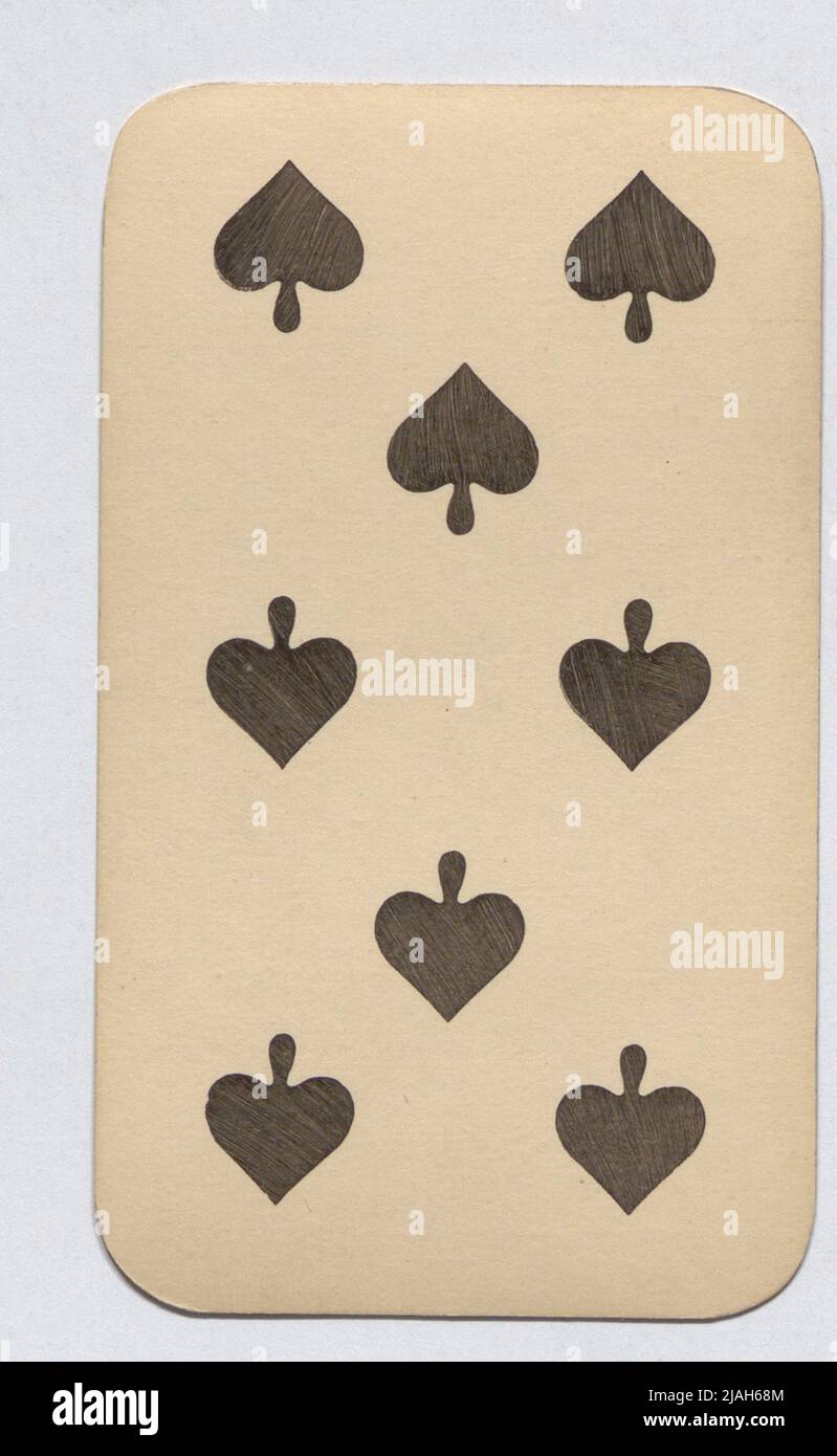 "Gigerl-Tarock": Pik 8 Stock Photo - Alamy