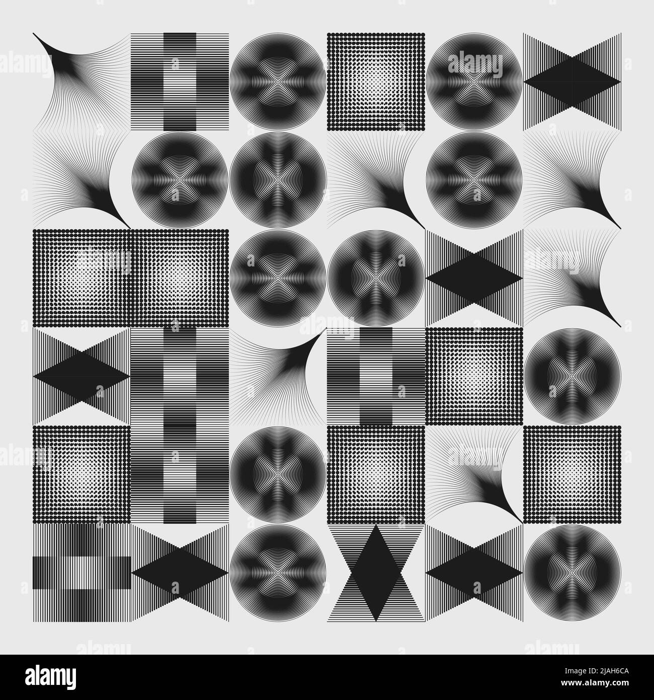 Brutalist Art inspired vector pattern artwork made with abstract ...