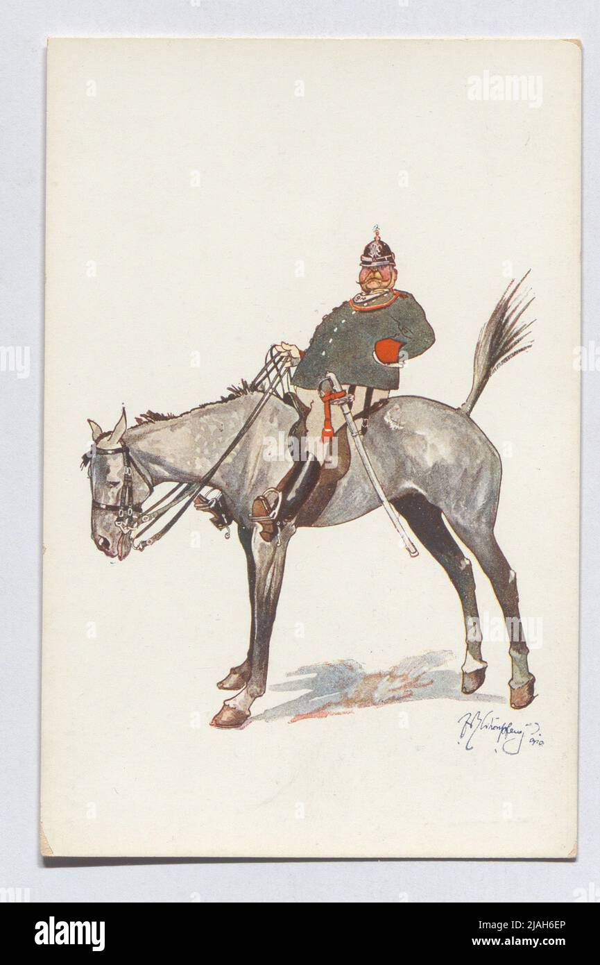 Postcard "The mounted Wachmann Stock Photo - Alamy