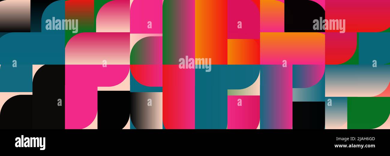 Neon colored abstract vector pattern artwork made with various ...