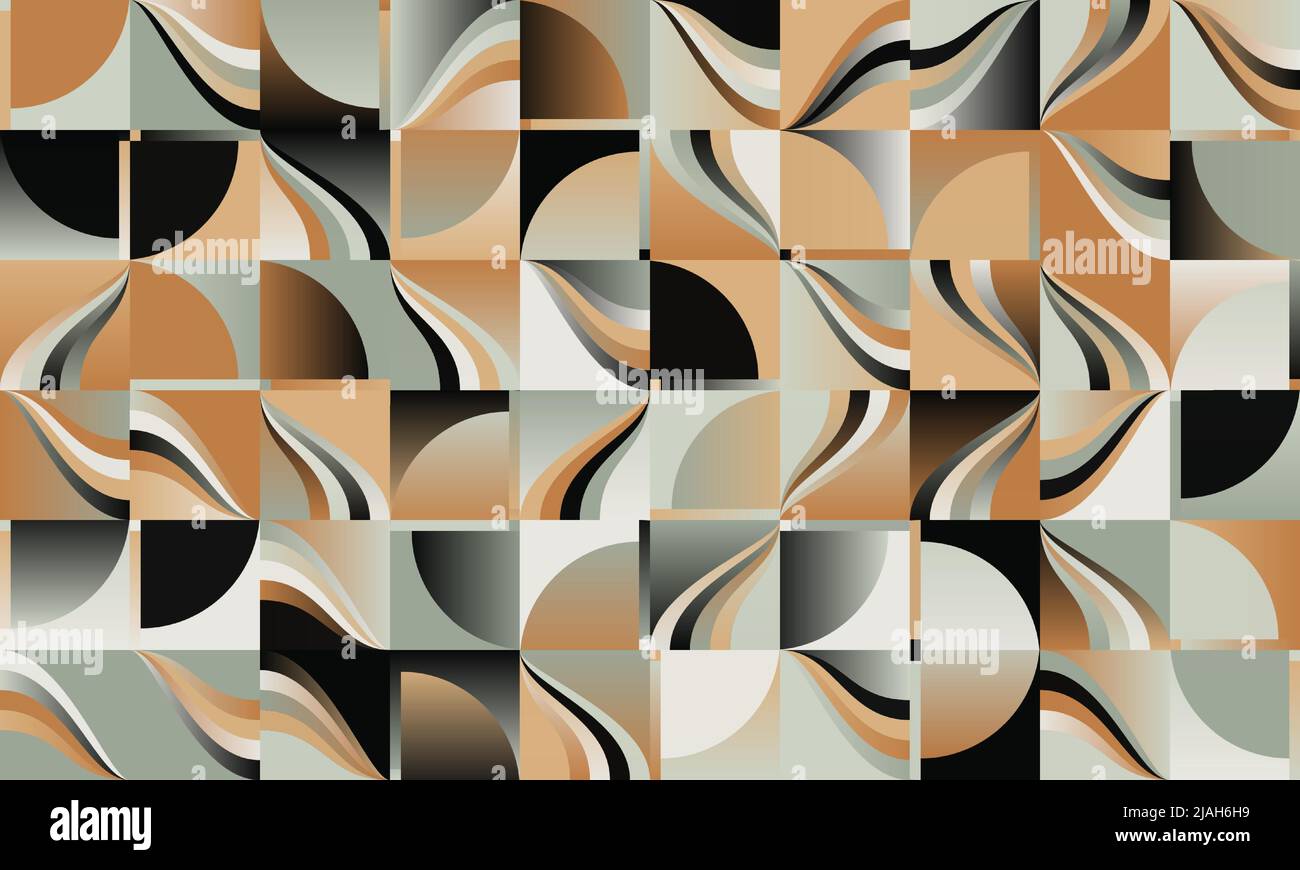 Scandi Art collage graphics pattern made with vector abstract forms and ...