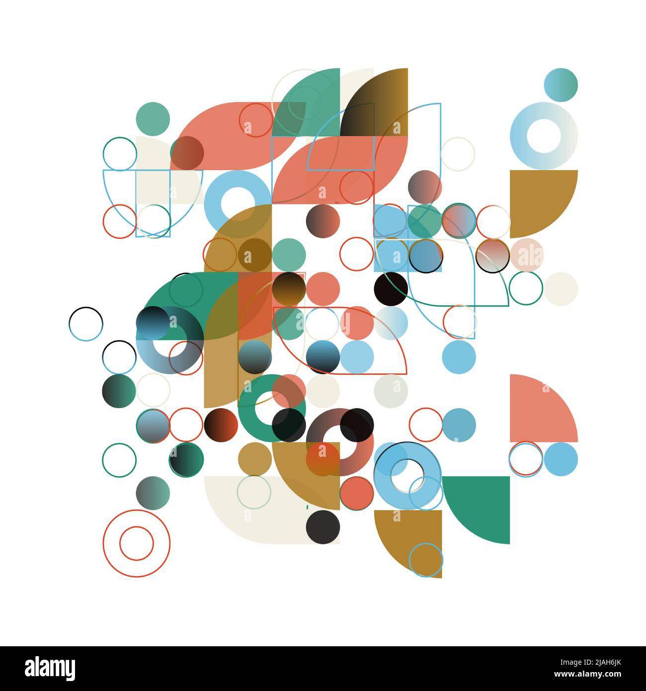 Minimal Art Inspired Vector Pattern Artwork Made With Abstract Geometry