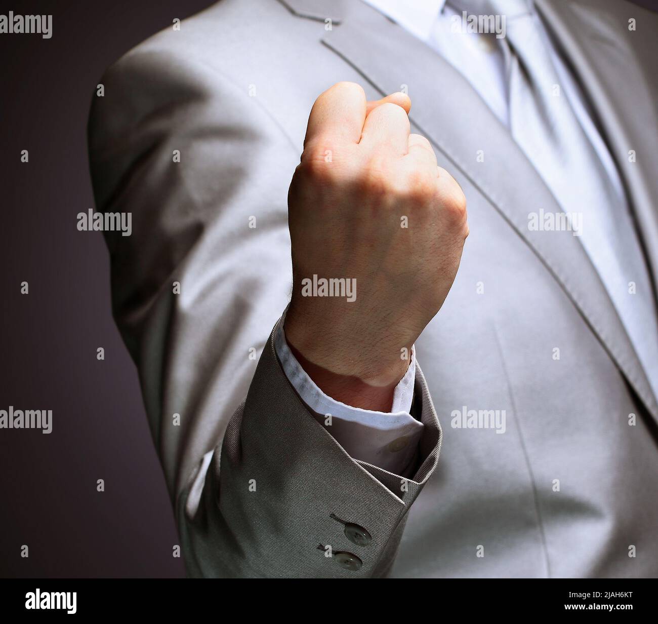 The businessman, a gesture, a finger Stock Photo - Alamy
