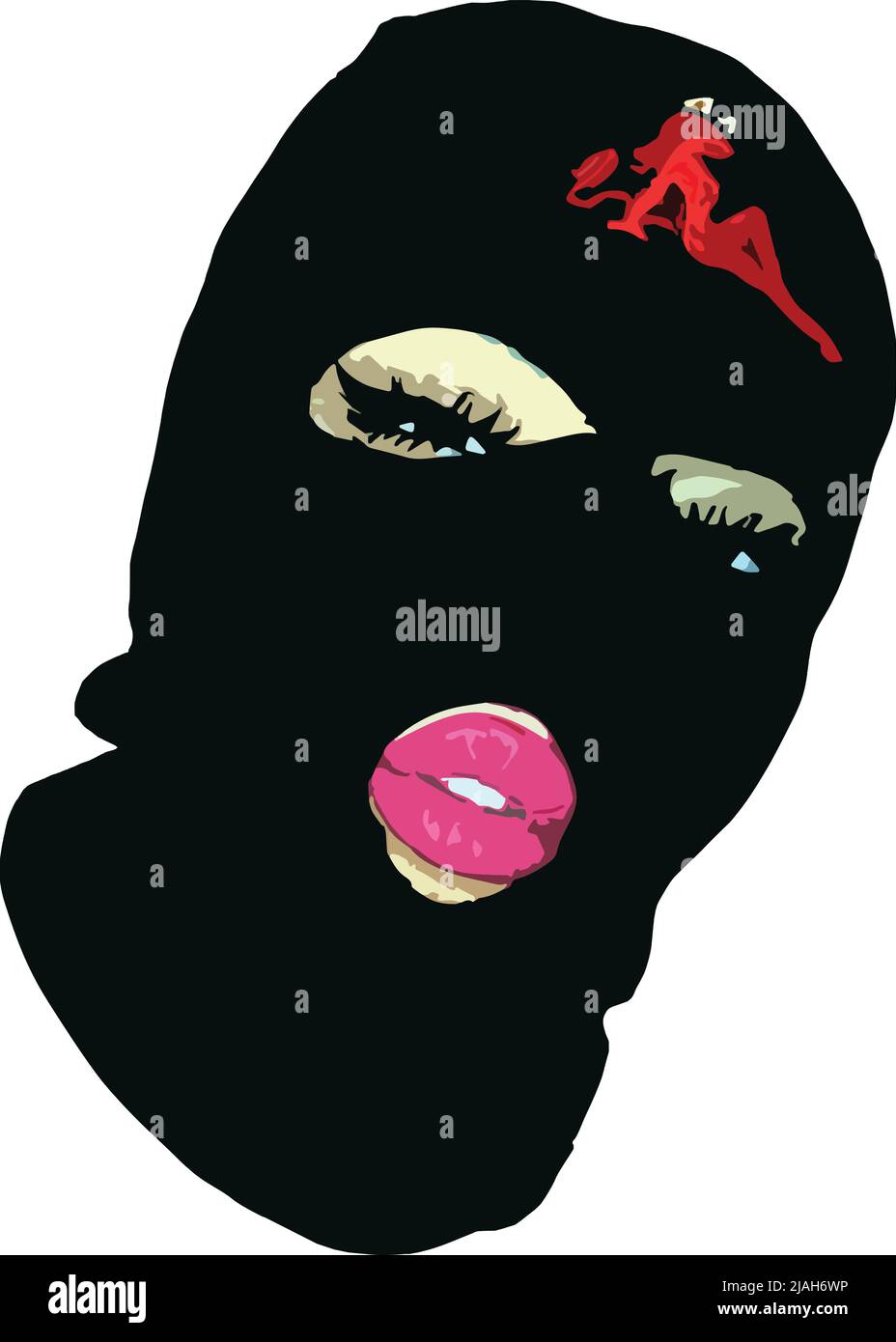 girl in mafia abstract artwork poster or logo picture Stock Vector ...