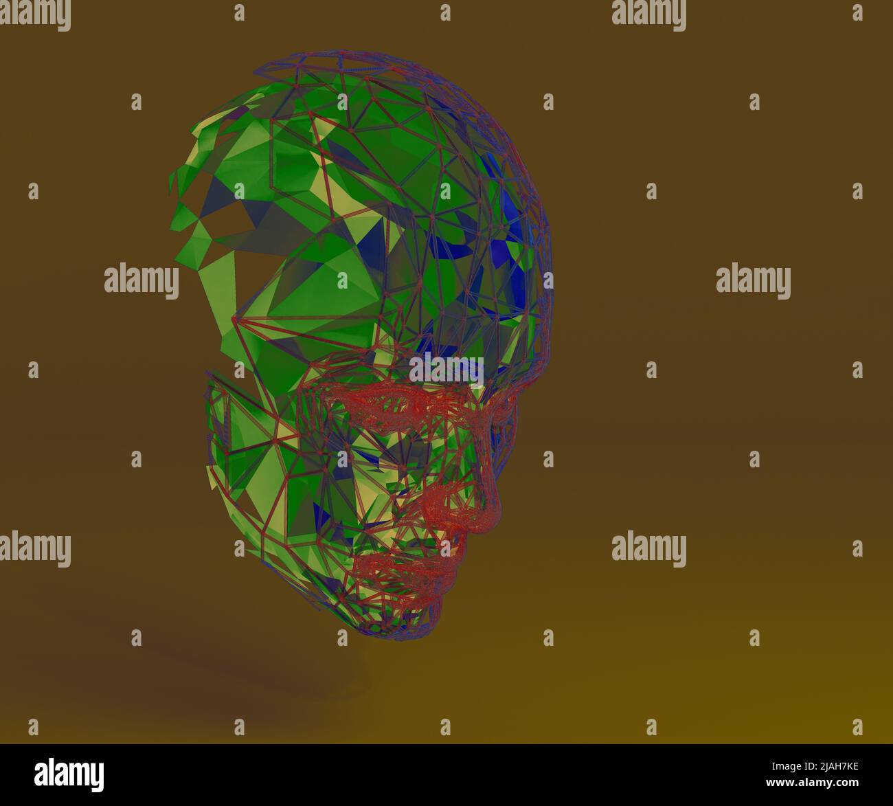 3d cyber virtual head Stock Photo - Alamy