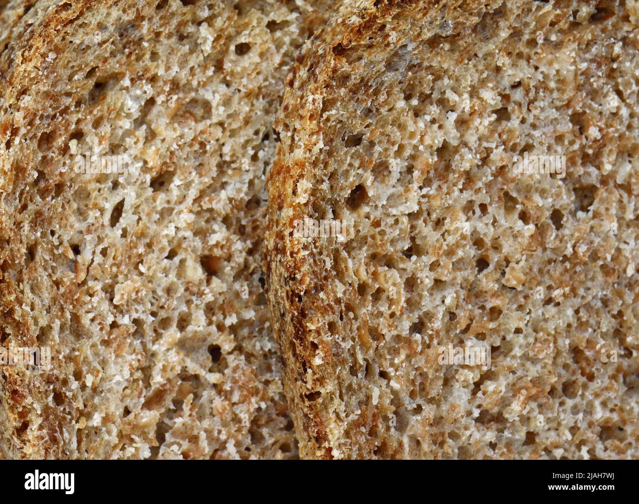 brown bread texture background. Texture of brown bread baked from rye ...