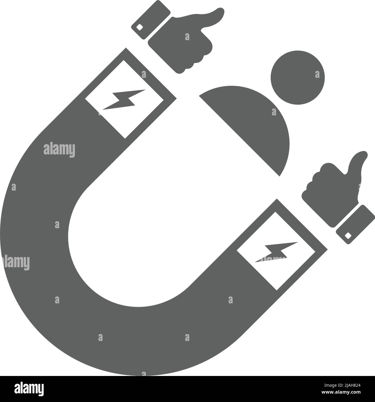 Attract customer, magnet icon.. Beautiful design and fully editable ...