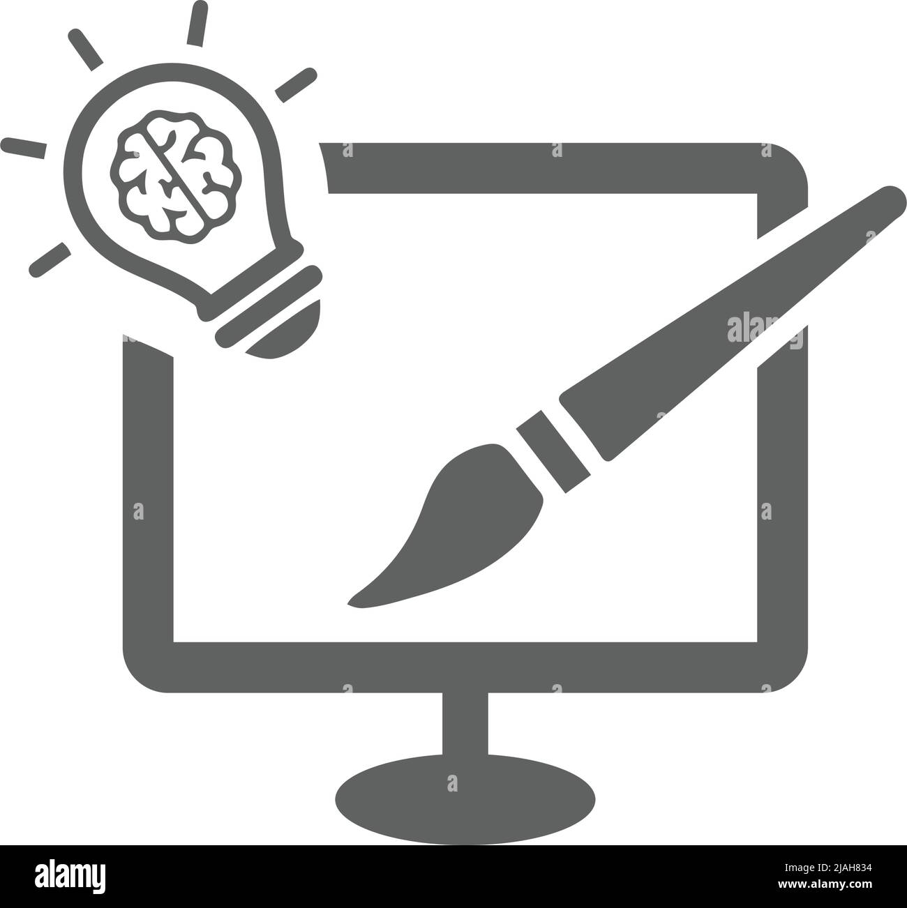 Creative design icon is isolated on white background. Simple vector ...