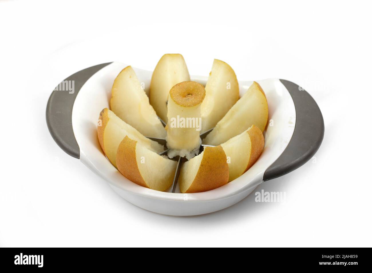 Snow pear or Fengsui pear on white background, Korea pear fresh fruit ...
