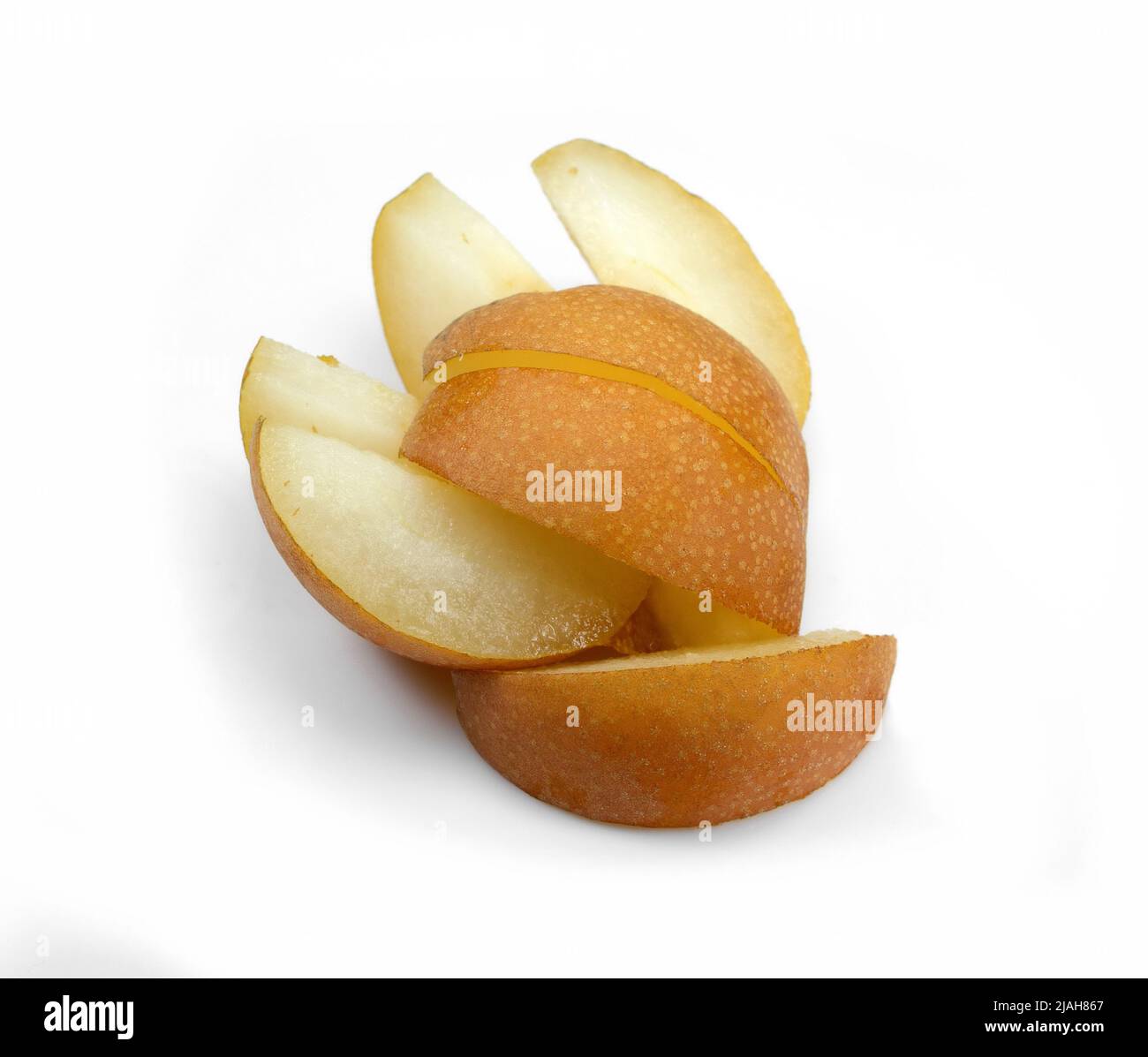 Snow pear or Fengsui pear on white background, Korea pear fresh fruit ...