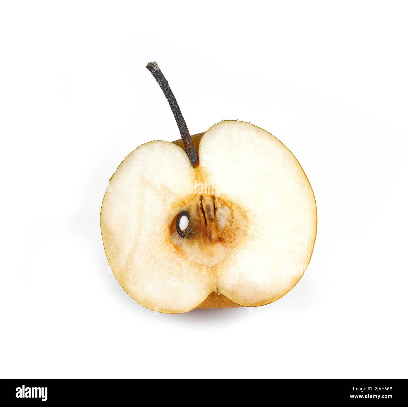 Snow pear or Fengsui pear on white background, Korea pear fresh fruit ...