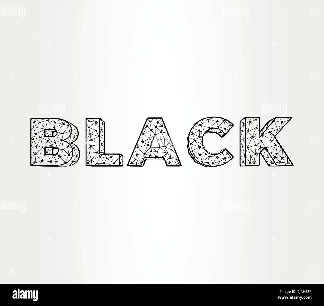 Black lettering low poly illustration on white background Stock Vector ...