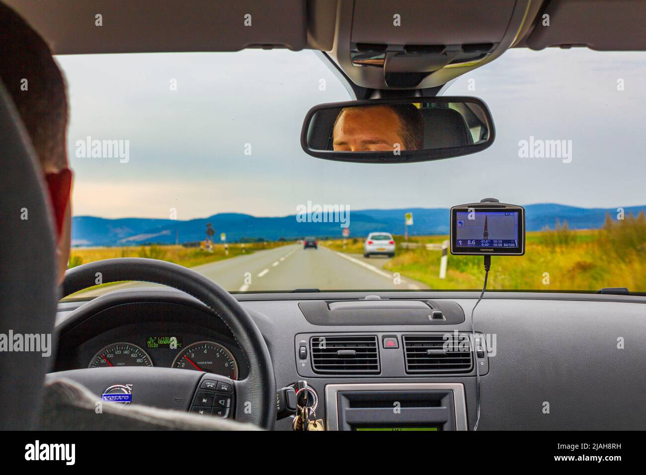 Lower Saxony Germany 17. August 2013 Driving on the German highway view ...