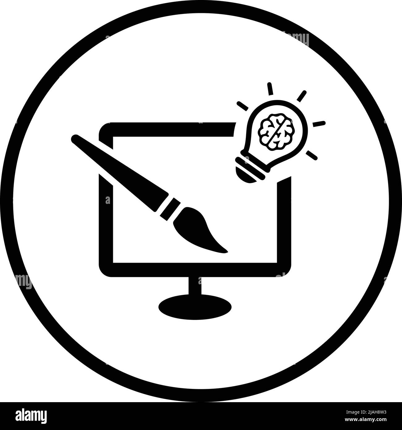 Creative design icon is isolated on white background. Simple vector ...
