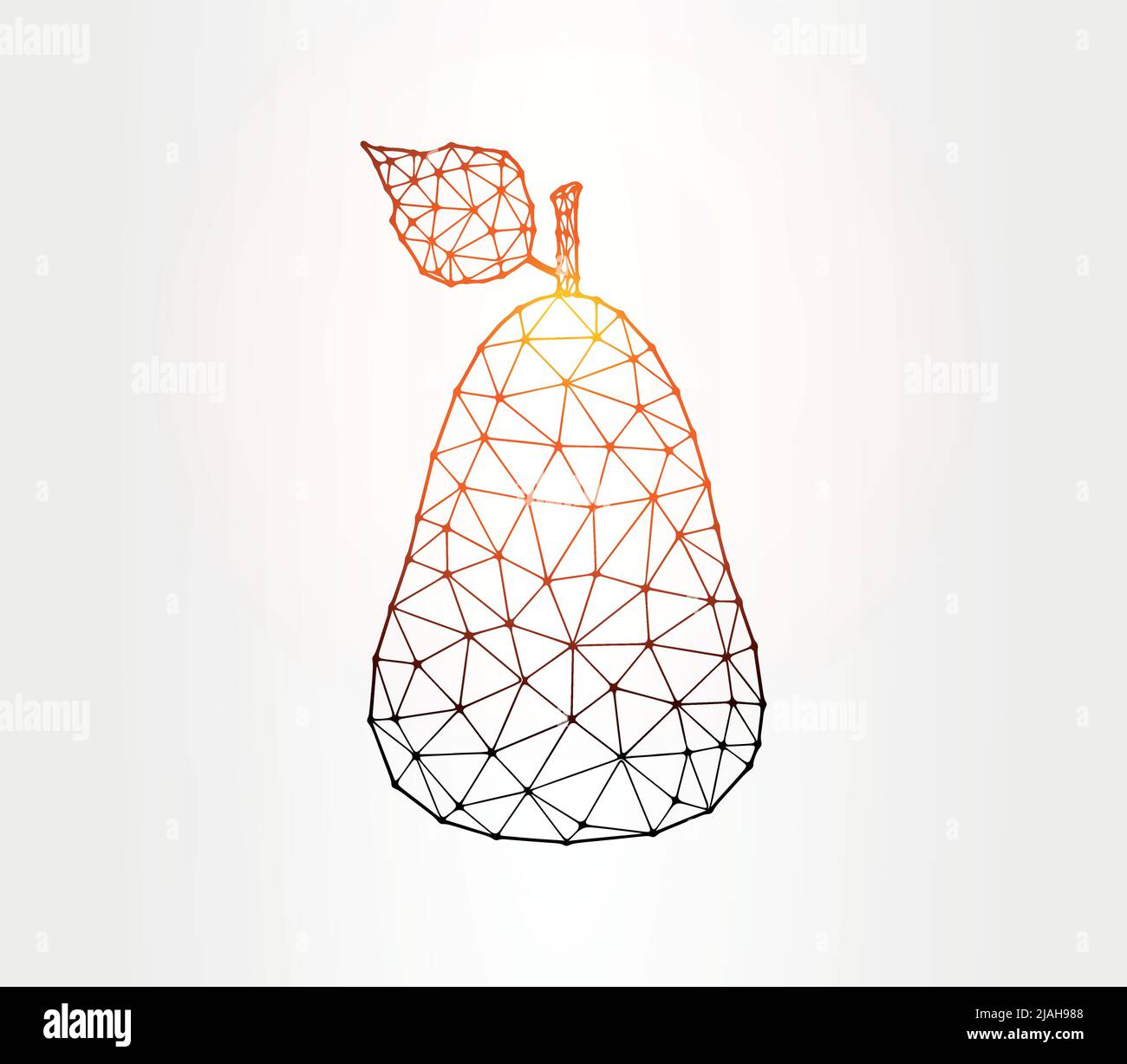 Pear low poly illustration on white background Stock Vector Image & Art ...