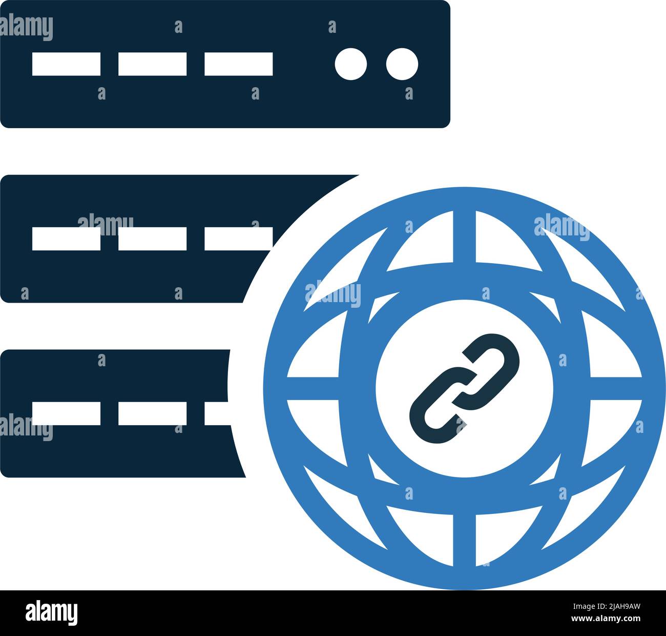 Domain hosting linking icon- Perfect use for print media, web, stock ...