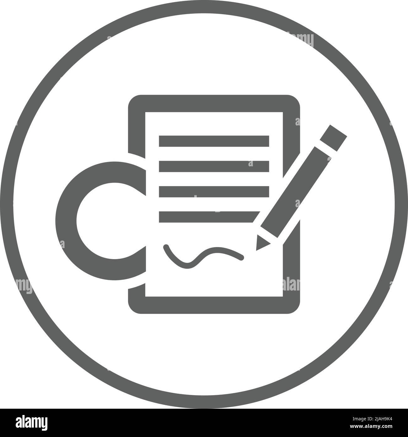 Copyright, writing icon.. Beautiful design and fully editable vector ...