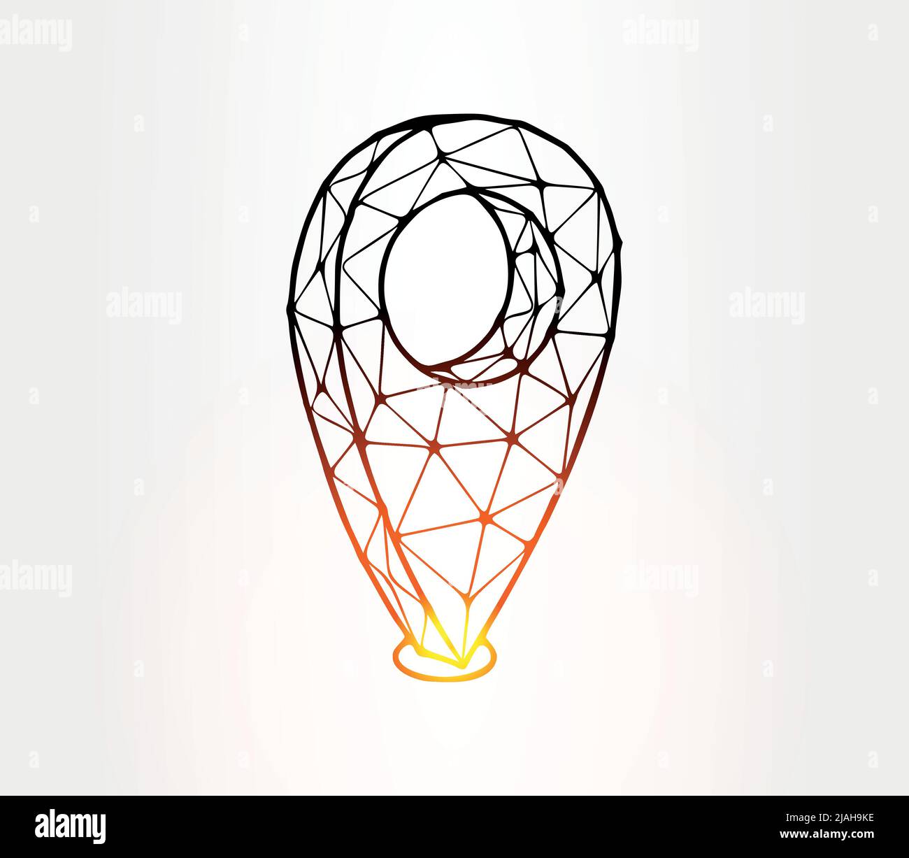 Pin location low poly illustration on white background Stock Vector ...