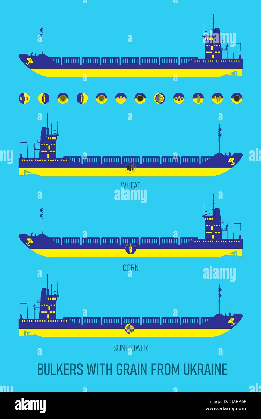 Grain ship russia Stock Vector Images - Alamy