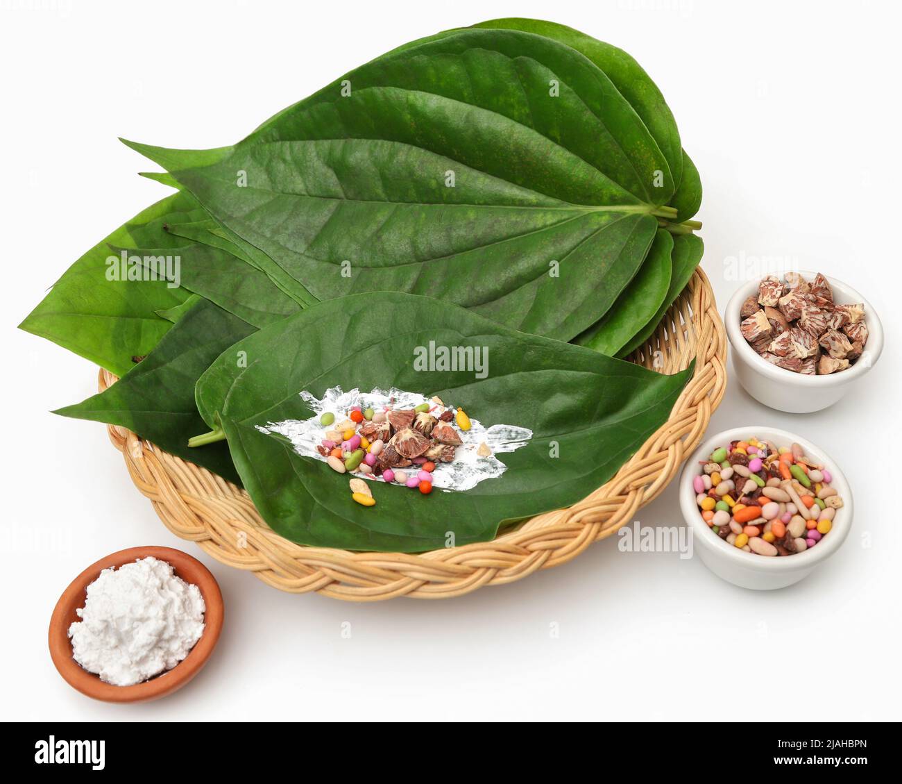 Betel leaf and its spices popular culture in South East Asia Stock ...