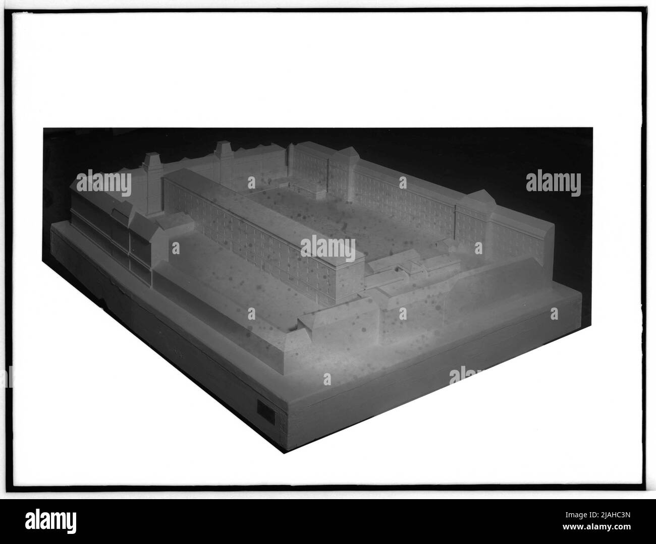 Flakturm Abbey barracks, model without tower Stock Photo - Alamy