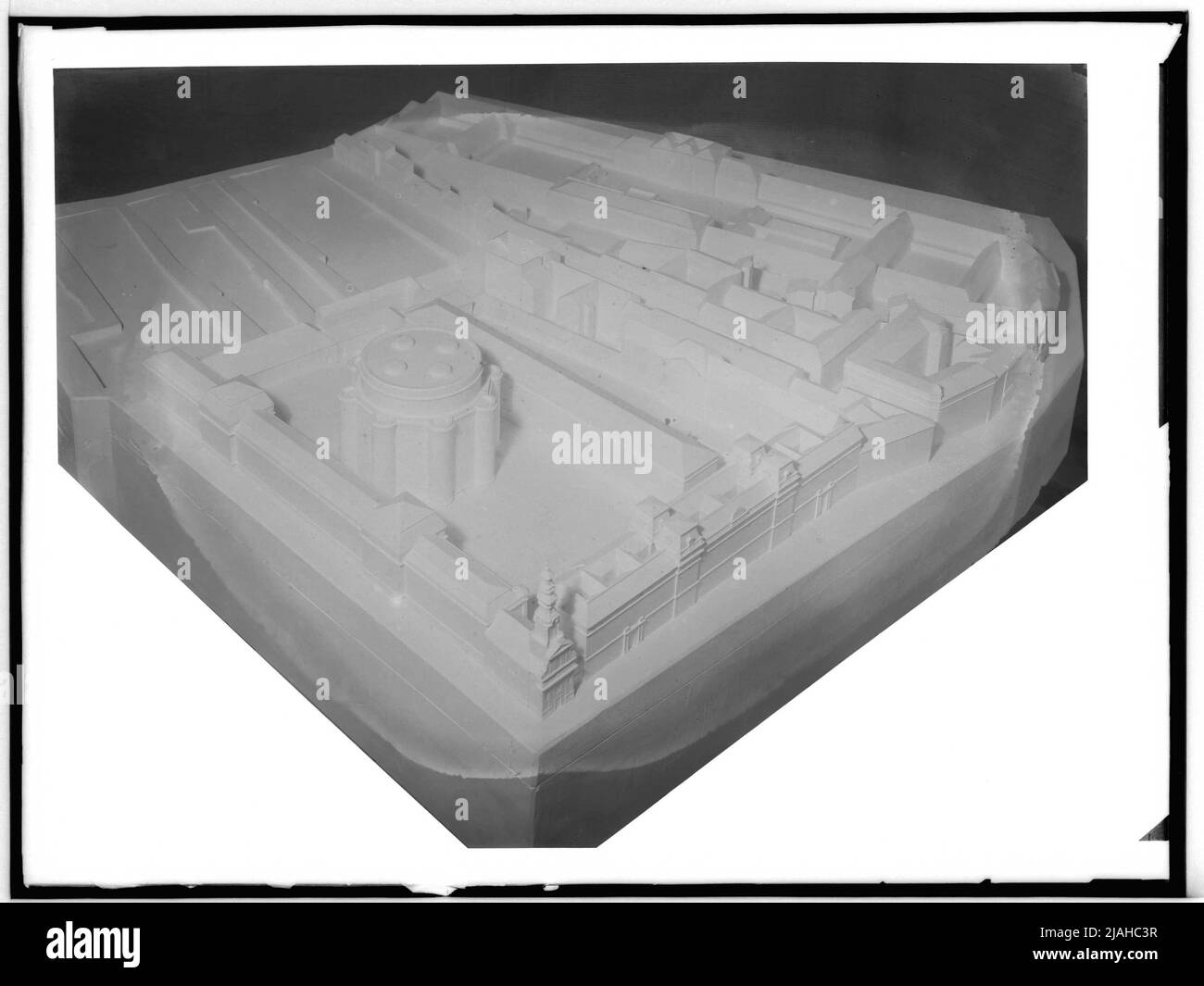 Flakturm Abbey barracks, model with planned reconciliation Stock Photo ...