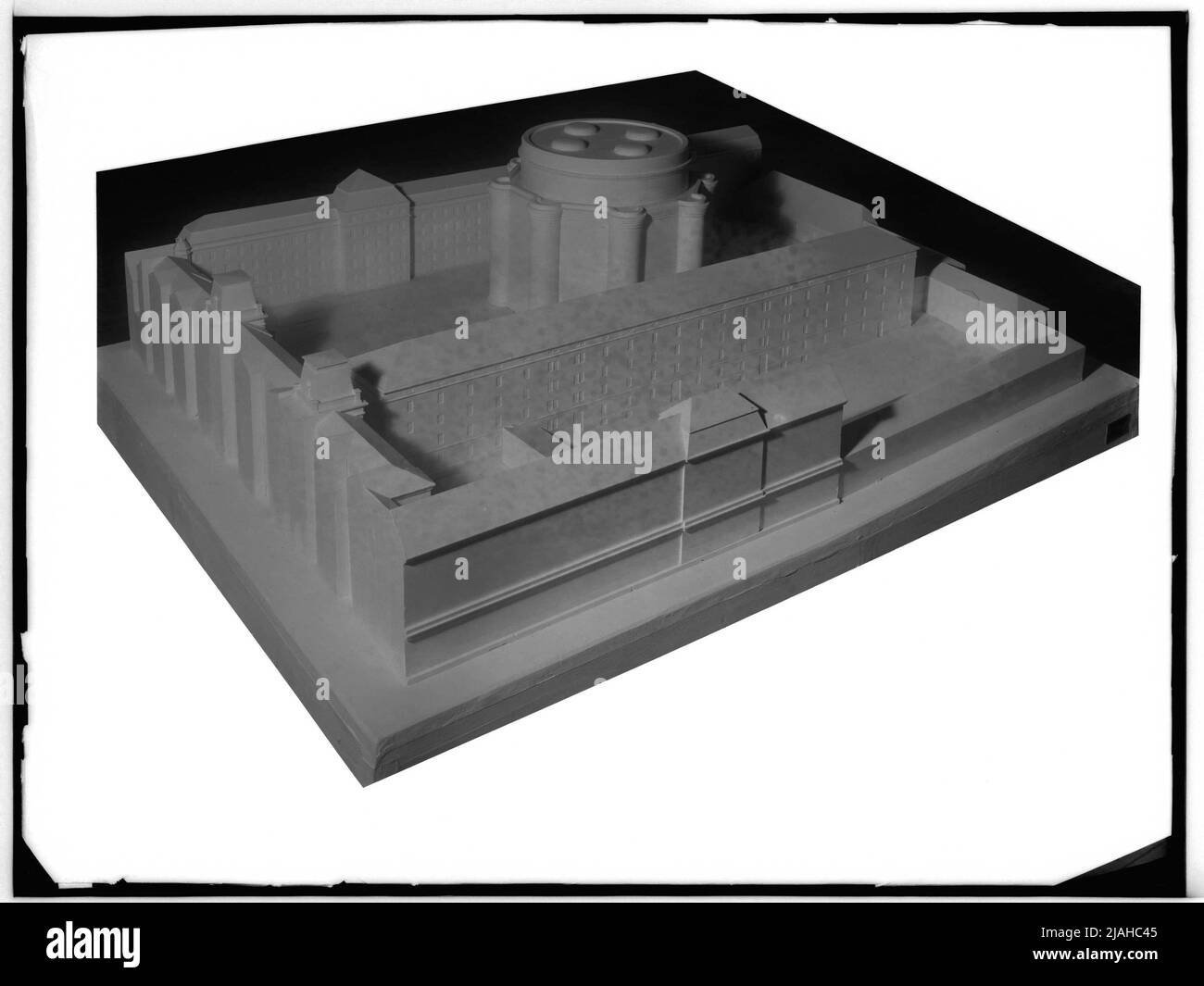 Flakturm Abbey barracks, model with planned reconciliation Stock Photo ...