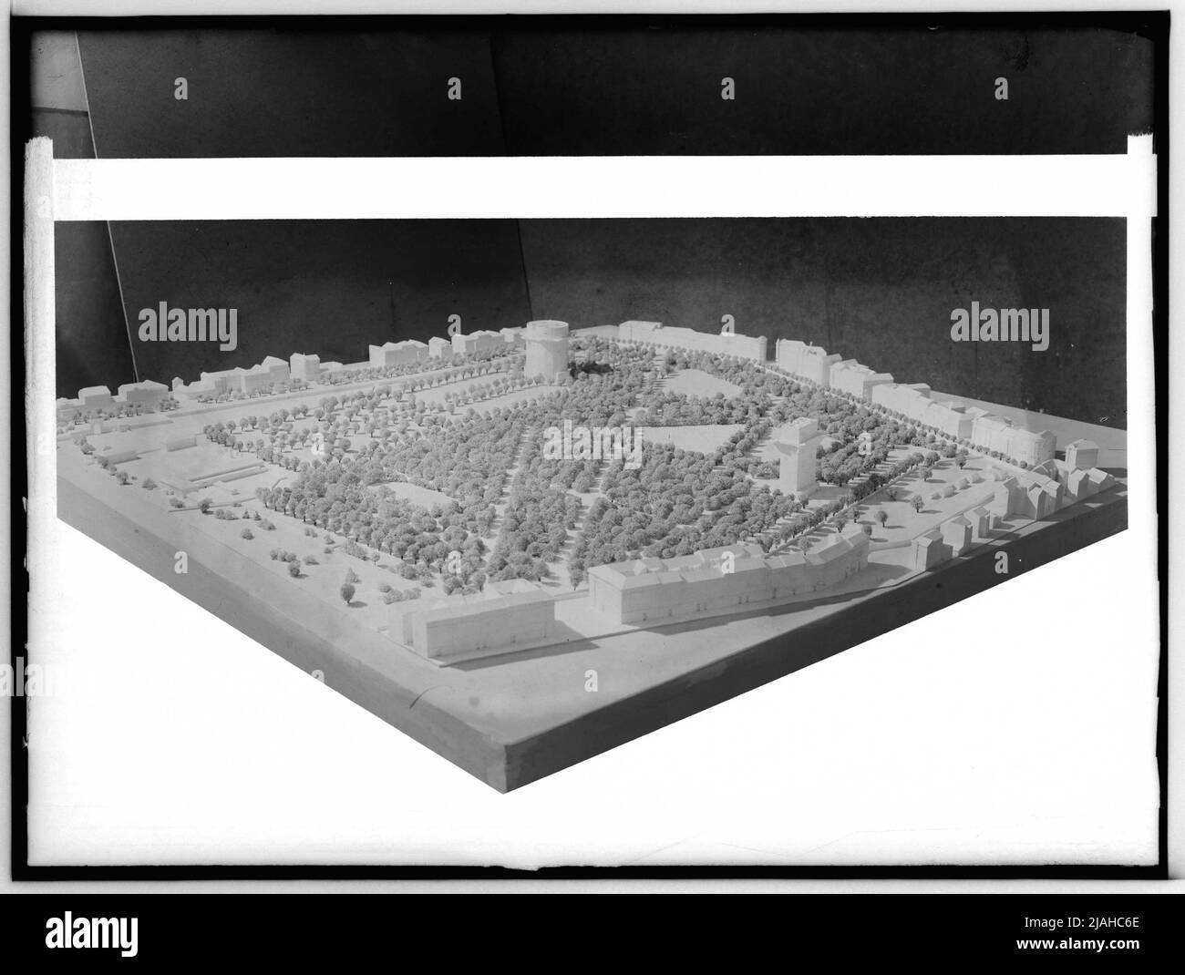 Flak towers in the Augarten, model Stock Photo - Alamy