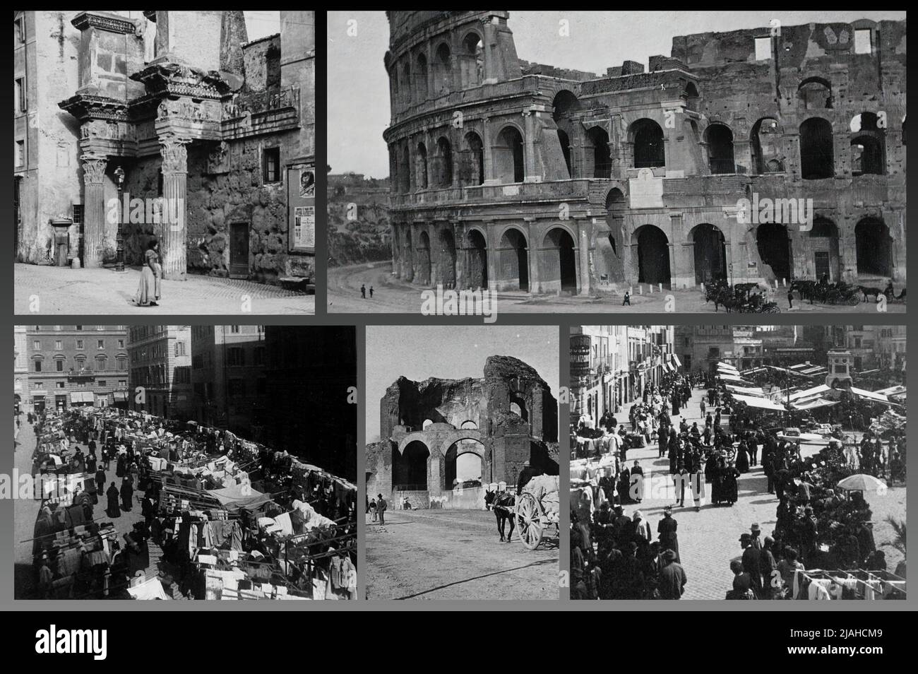 Rome, the Italian capital, with its historic monuments, as it appeared ...