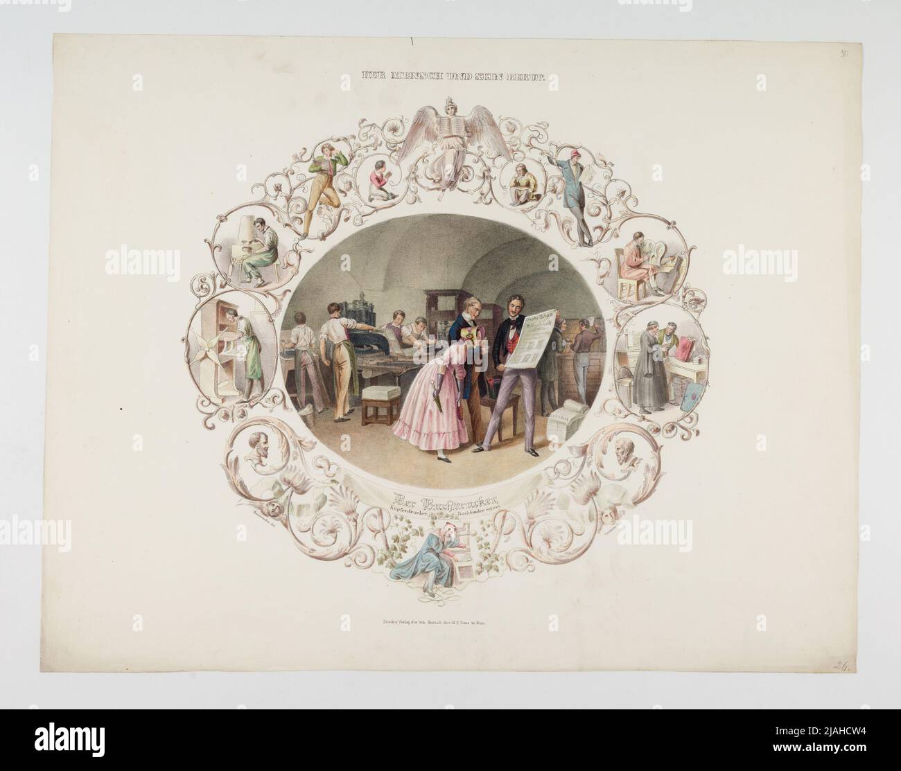 "Man and his job": "The book printer, copper printer, bookbinder etc ...