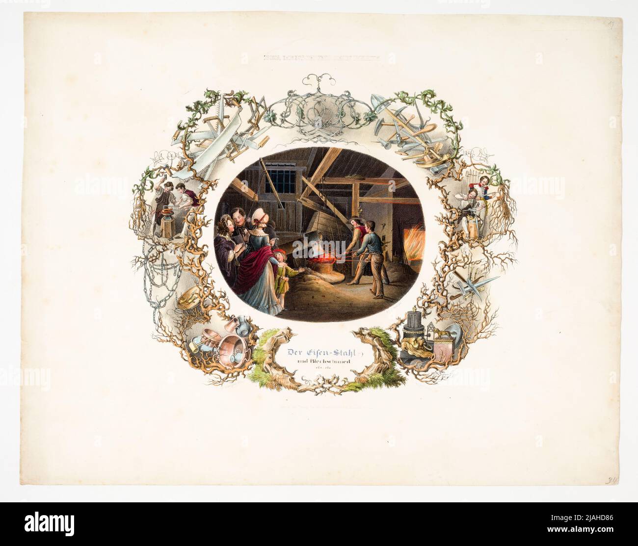 "People and his profession": "The iron steel and sheet metal smith, etc ...