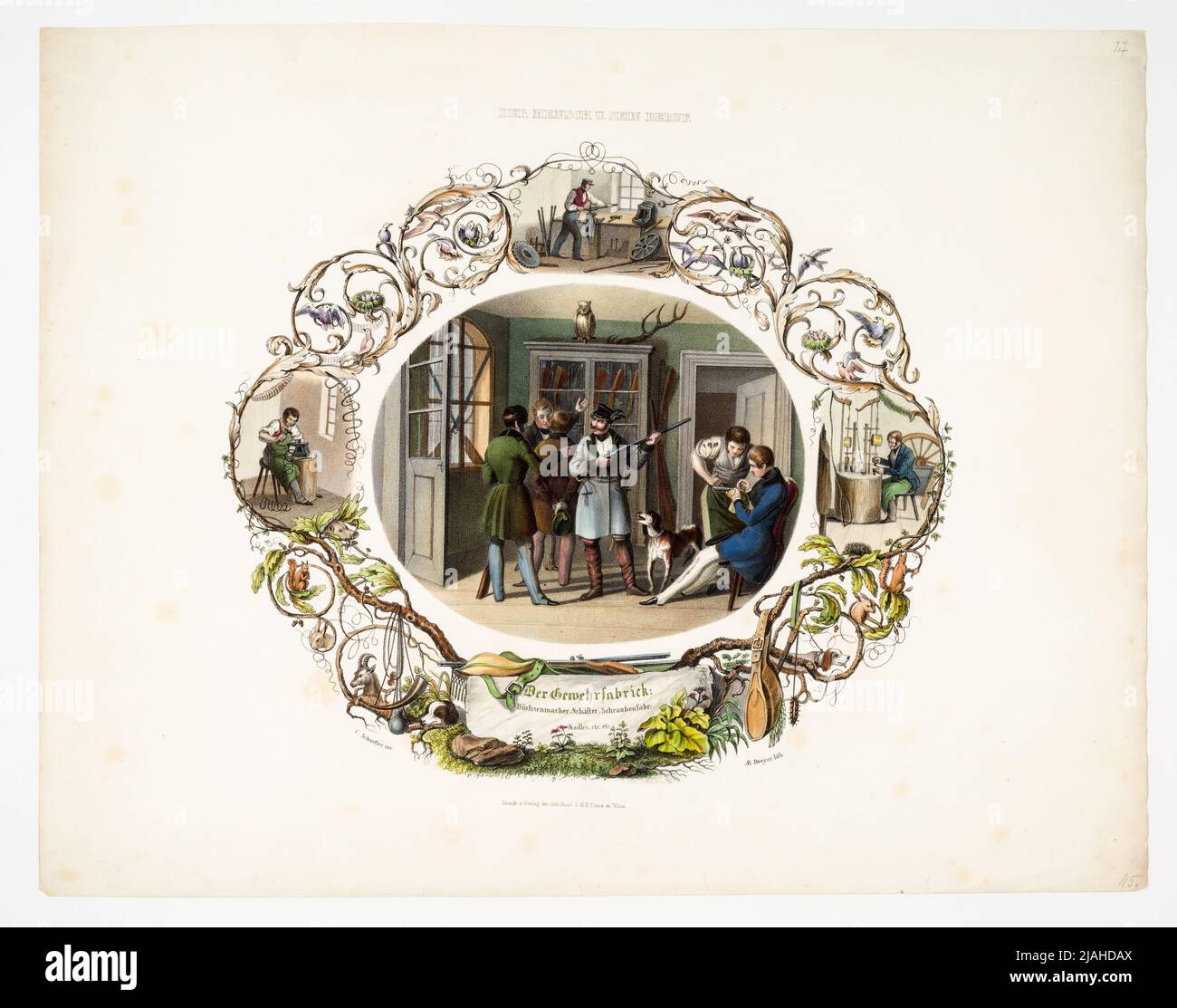 "People and his job": "The rifle factory: gunsmith, storeer, screwfabr ...