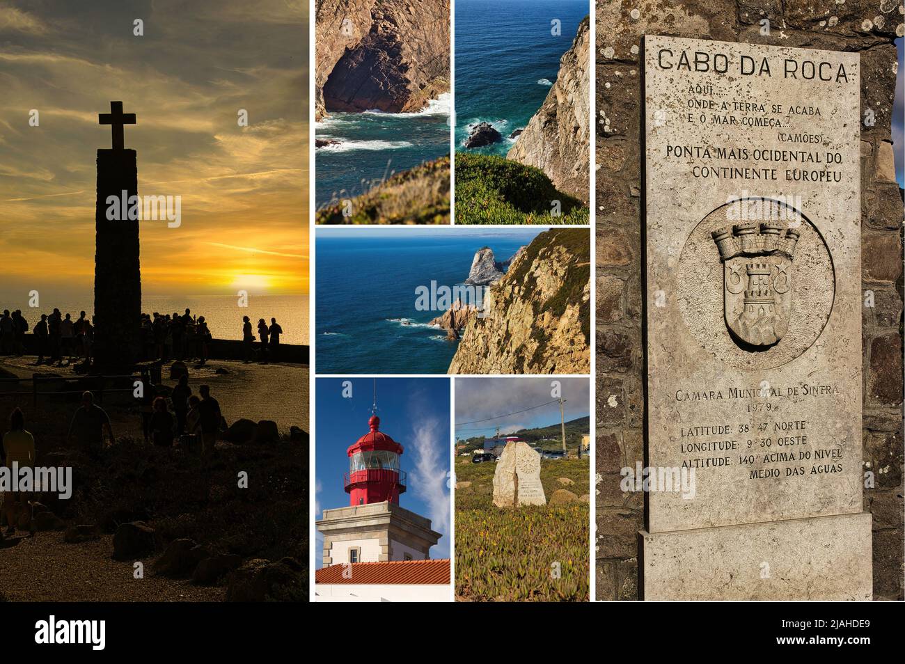 Cabo da Roca or the Cape Roca which is the westernmost point of ...