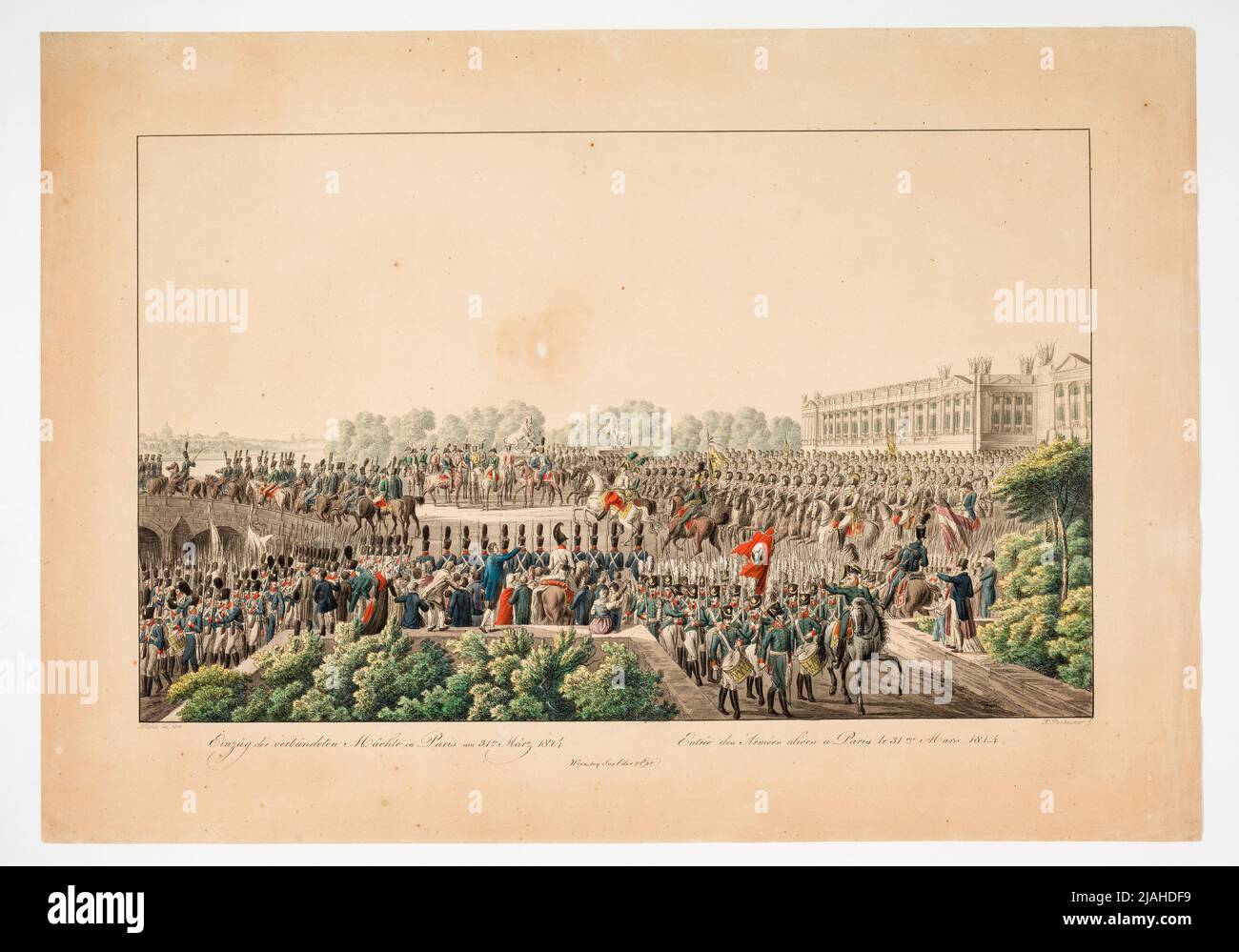 "Recorded the allied powers in Paris on March 31, 1814". "Recorded the ...