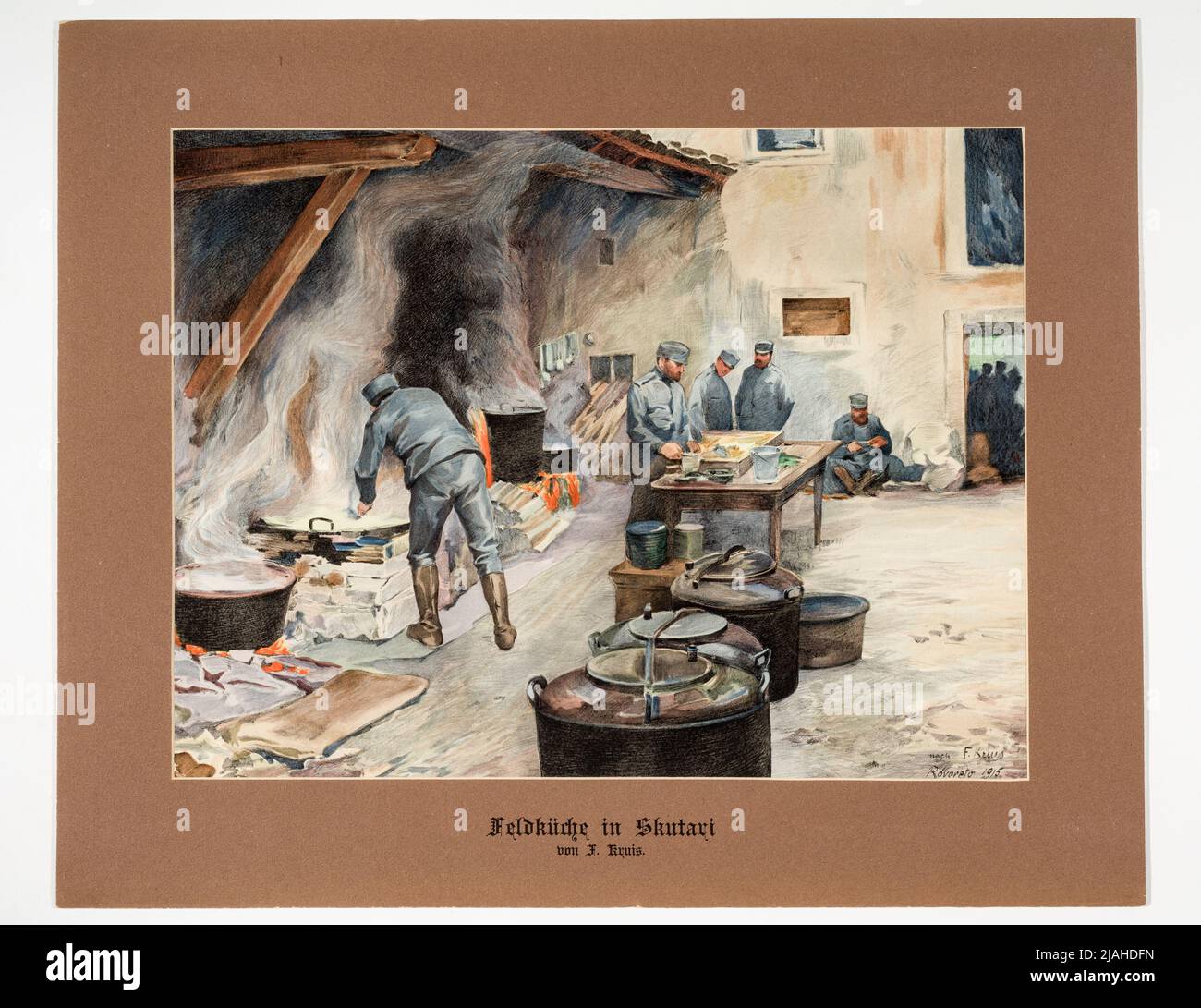 "Field kitchen in Skutari" during the First World War. After: Ferdinand ...