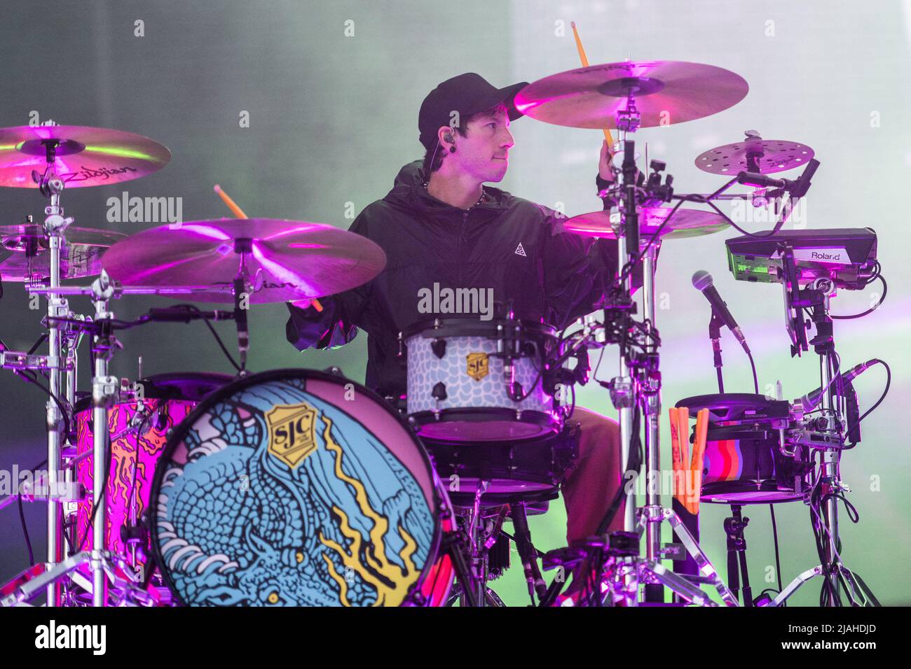 Twenty One Pilots - Josh Dun performs during the 2022 BottleRock Napa ...