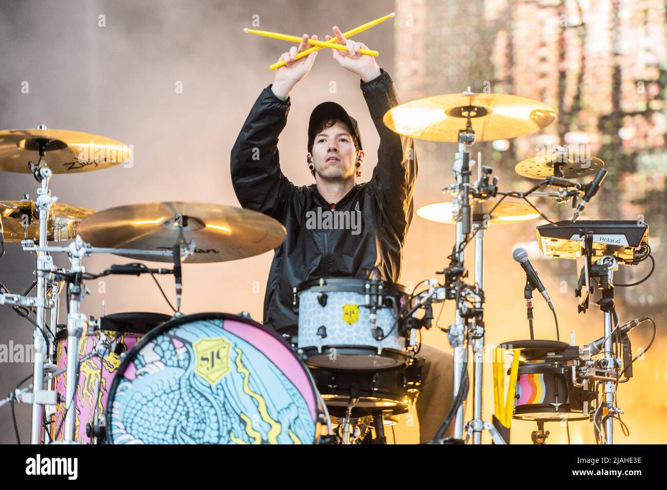 Twenty One Pilots - Josh Dun performs during the 2022 BottleRock Napa ...