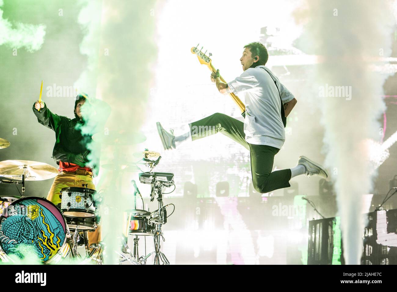 Twenty One Pilots - Tyler Joseph and Josh Dun performs during the 2022 ...