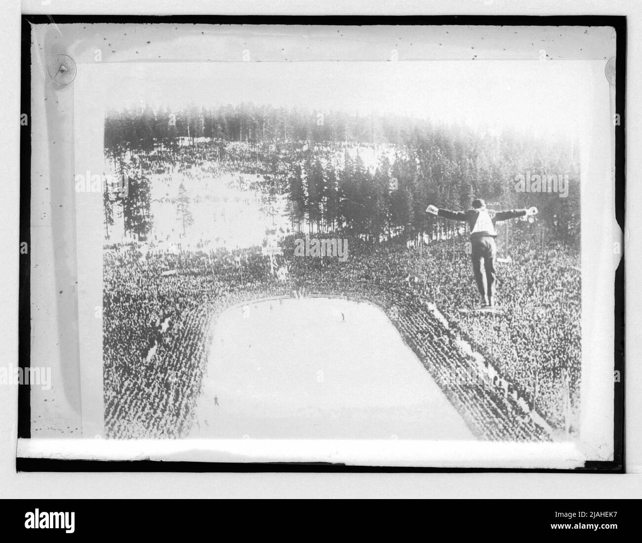 High ski jumping Black and White Stock Photos & Images - Alamy