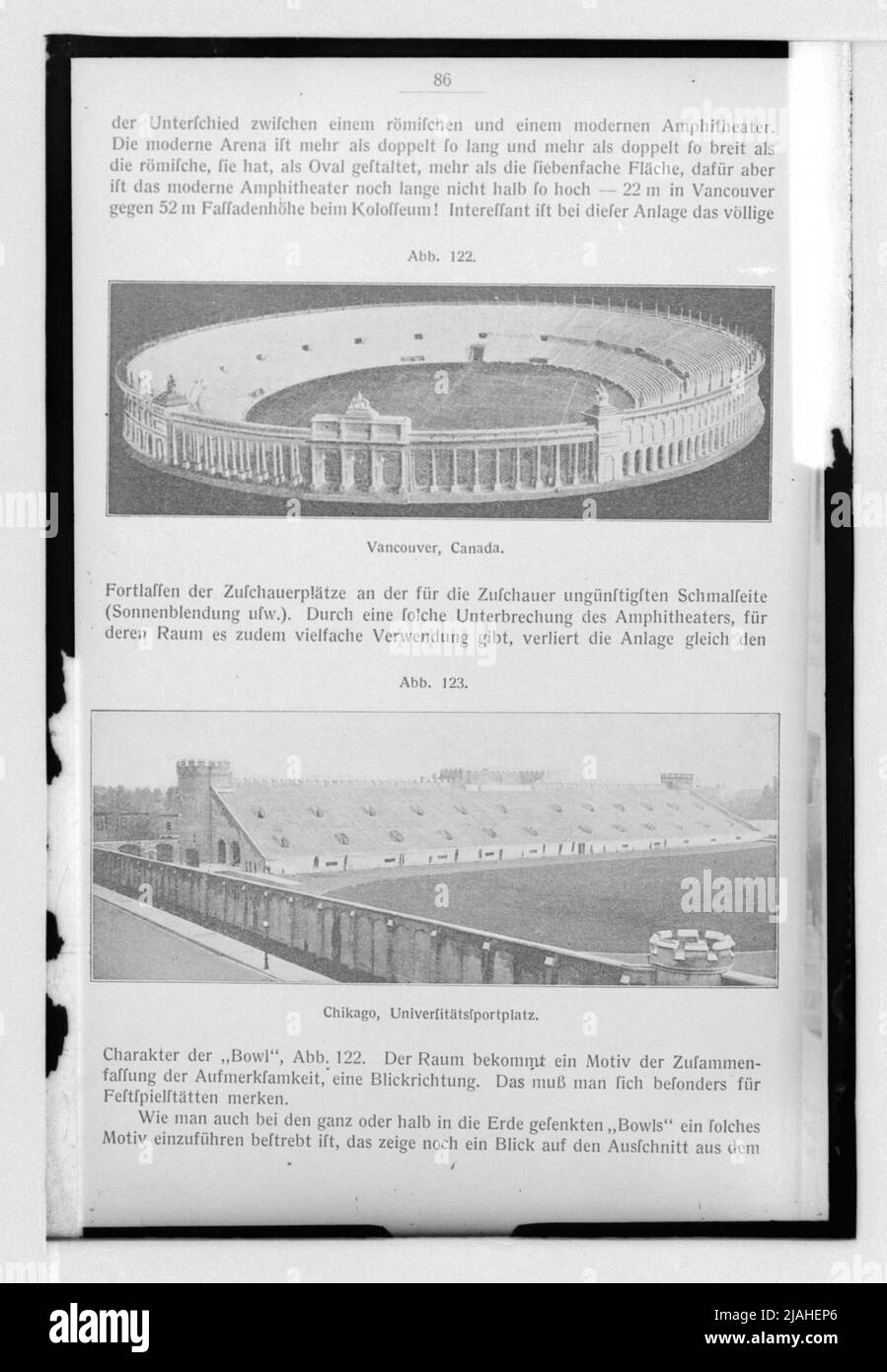 View of the amphitheater in Vancouver and the university sports field ...